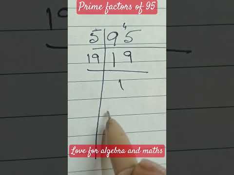 Prime factors of 95| 95 का अभाज्य गुणनखंड ज्ञात करें|factors of 95#maths#shorts #viralvideo#factors