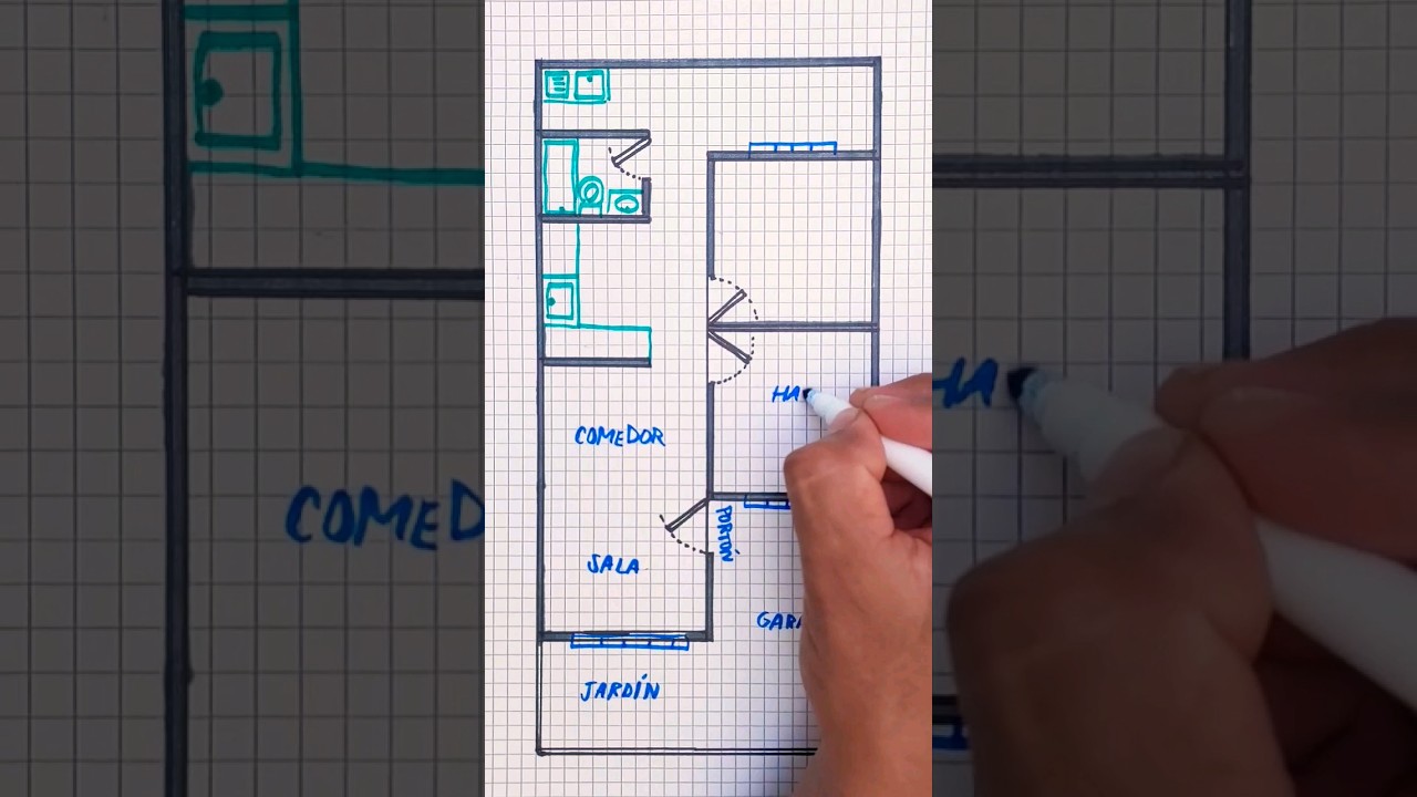 Draw an apartment in an area of ​​6m x 12m easily 🏠👷‍♂️