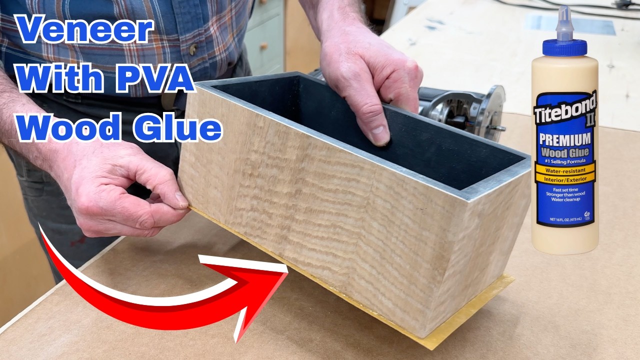 How to Veneer with PVA Wood Glue - Beginner Woodworking Project