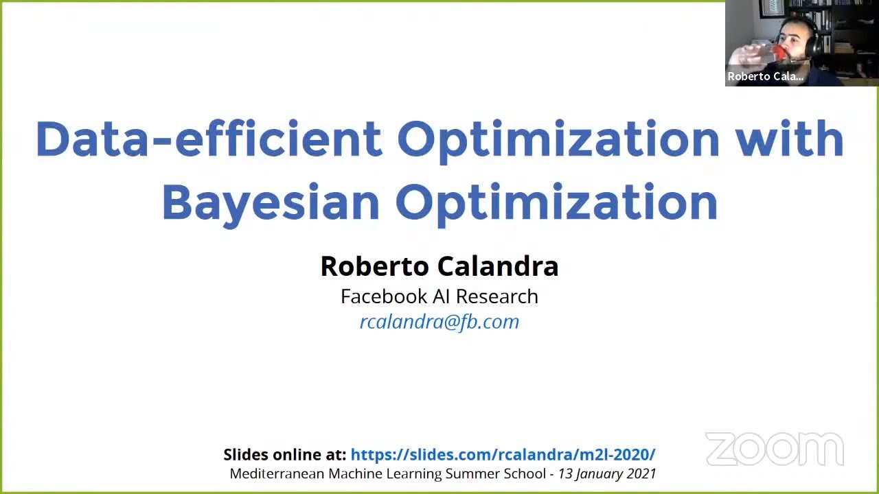 2021 3.3 Data efficient Optimization with Bayesian Optimization - Roberto Calandra