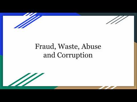 MCCSS Fraud, Waste, Abuse & Corruption
