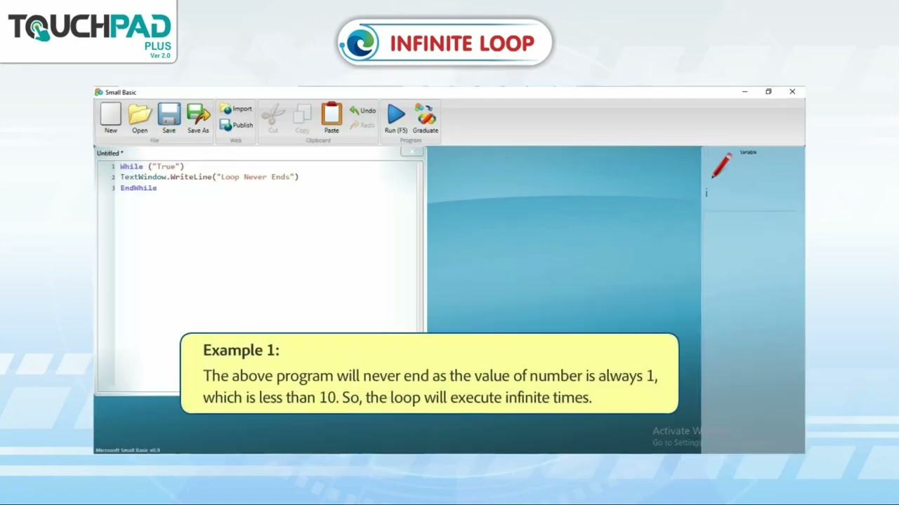 Infinite Loop in Small Basic