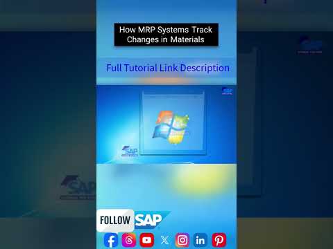How MRP Systems Track Changes in Materials - SAP Tutorial For Beginners #saptraining #hana #sap  #yt