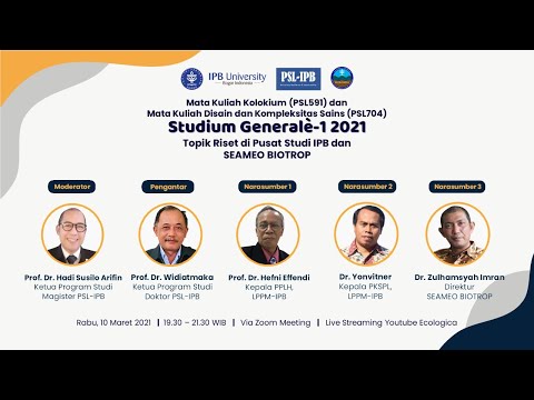 Studium Generalè-1: Topik Riset di Pusat Studi IPB dan SEAMEO BIOTROP