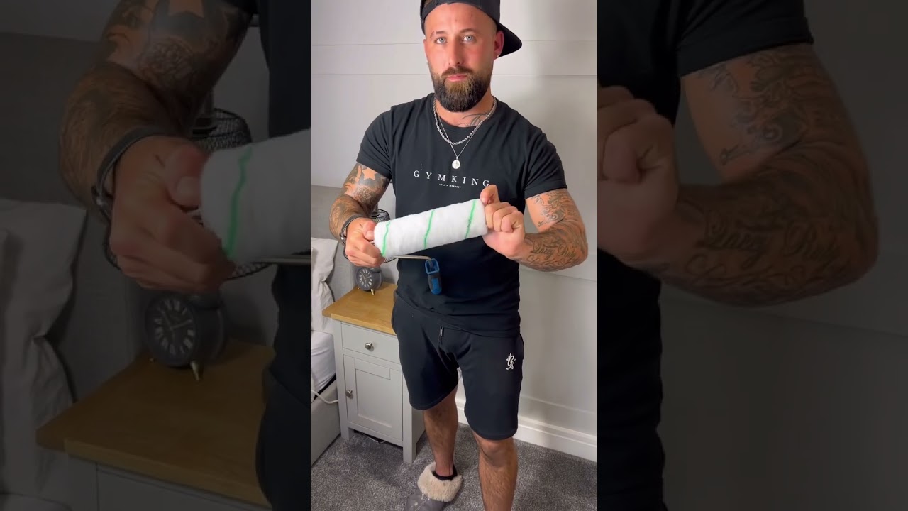 How To Put A Paint Roller Sleeve On A Cage Like A Pro #diy #howto #shorts