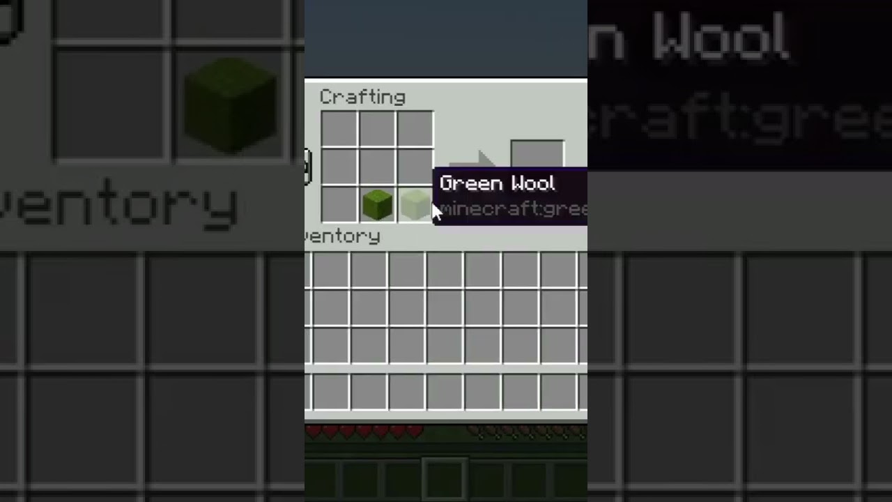 MINECRAFT - HOW TO CRAFT GREEN CARPET #shorts
