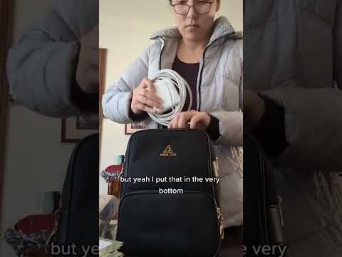 Packing Anti-theft Water-resistant Carmel #travel backpack with a Crissy crossbody and iPad | Part 1