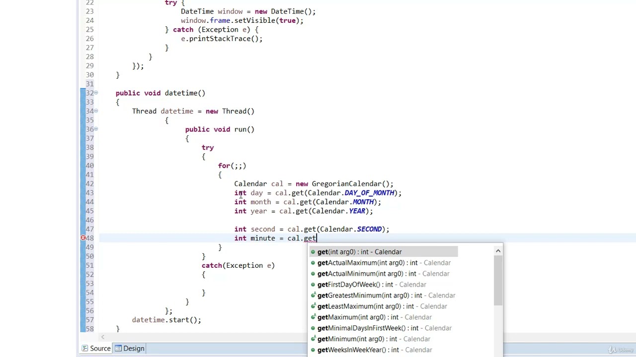 5  Simple Clock project in Java GUI