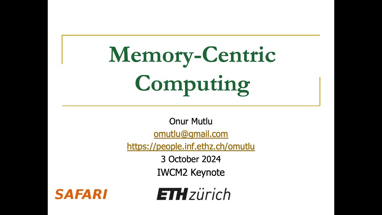 Memory-Centric Computing (Keynote Talk at IWCM2)