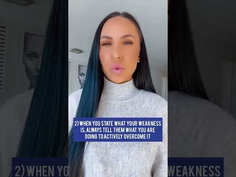 How to answer “what are your weaknesses” at a job interview 🌟 #careeradvice #interviewtips #jobs