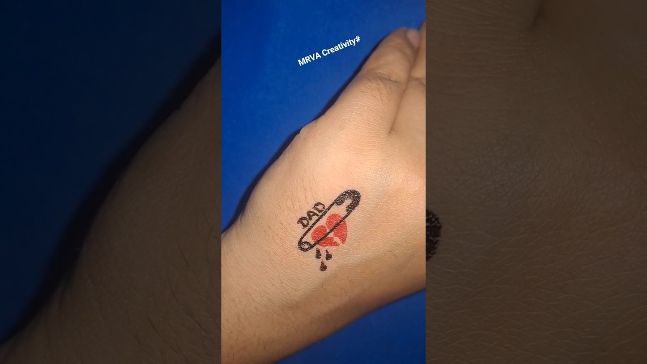DIY PIN DAD TTATTOO👌💔🧷 #shorts #dadtattoo #yourubeshorts #viral #2k25 #trendingtattoo