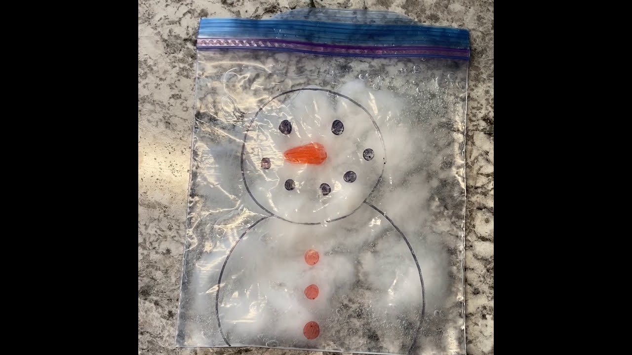 DIY Snowman Sensory Bag