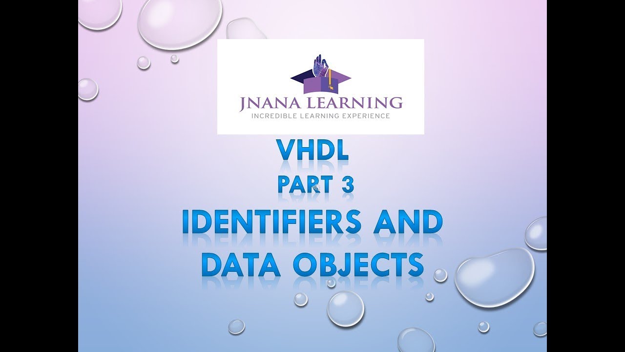 VHDLpart 3 IDENTIFIERS AND DATA OBJECTS