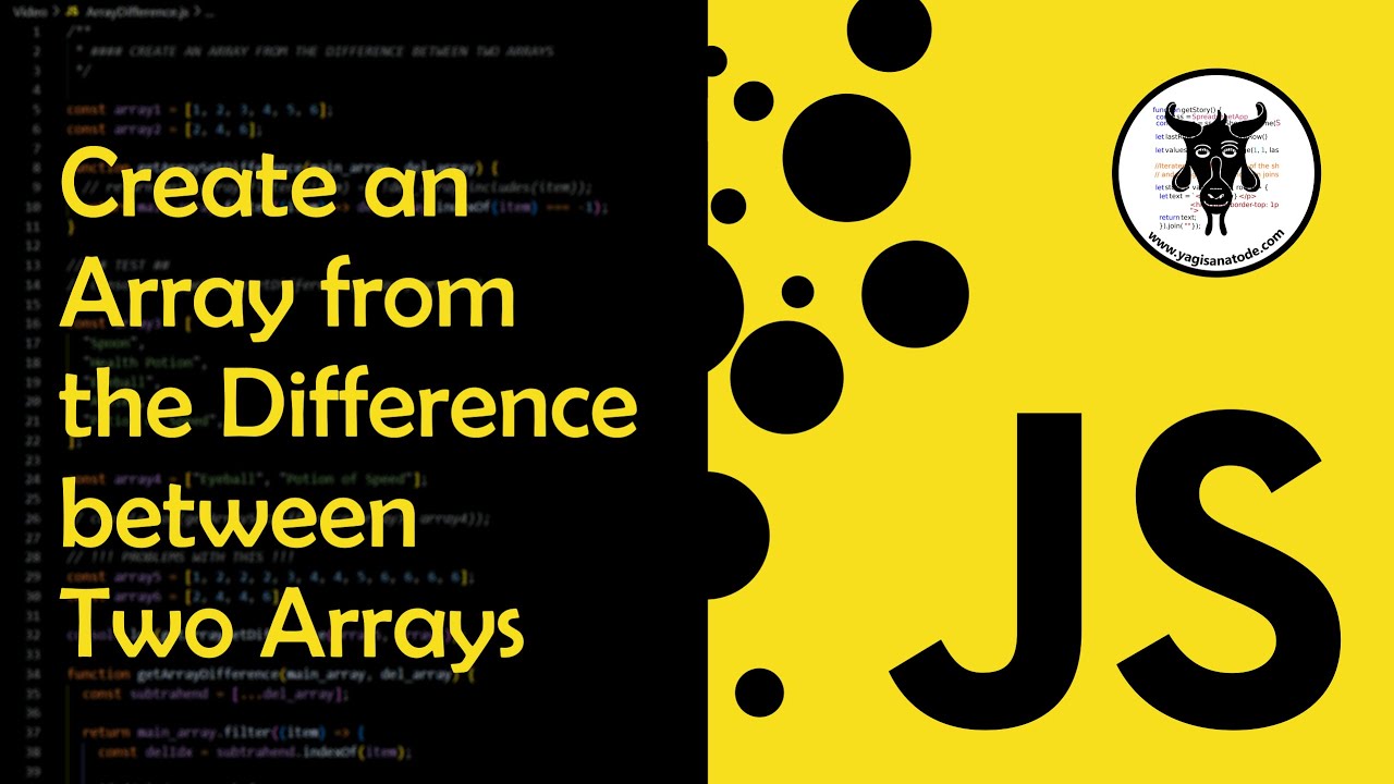 Get the difference between Two Arrays in JavaScript