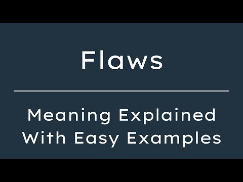 What Does Flaws Mean? Flaws Meaning in English With 5 Example Sentences