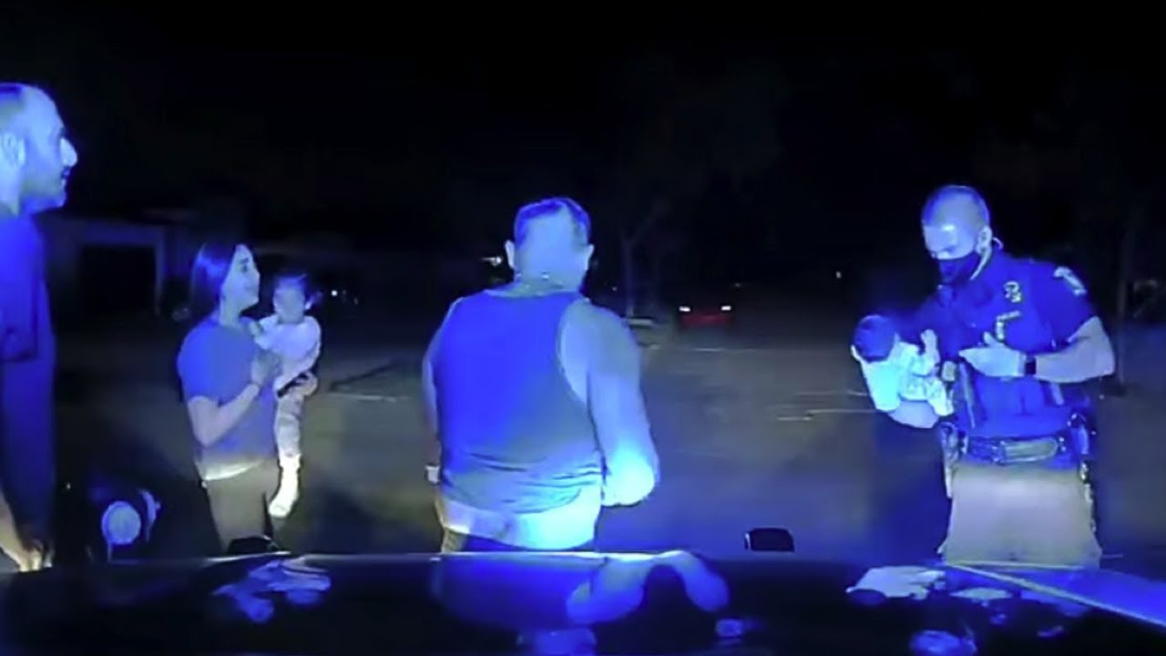 Police Officer Saving Life Of 3-Week Old Baby Caught On Dashcam