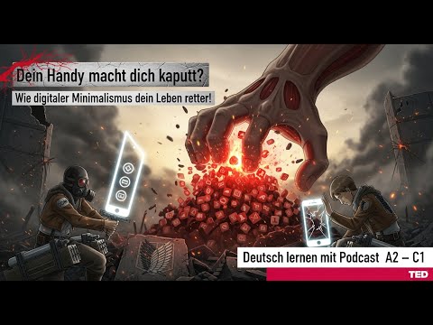 Dein Handy macht dich kaputt? – Wie digitaler Minimalismus dein Leben rettet! Deutsch lernen A2-C1