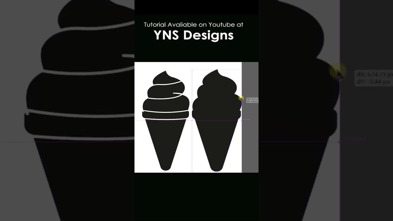 vector Ice-cream in #illustrator #subscribe #share #tutorial #design #live #youtubeshorts #youtube