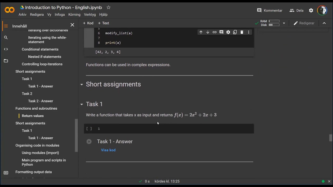 Scientific Programming in Python and Fortran - Lecture 1 - Functions, Modules, Numpy and Matplotlib