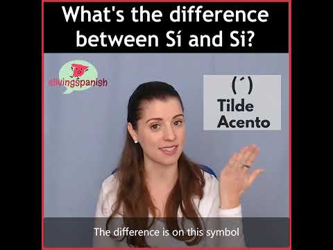 What's the difference between "Sí" and "Si" in Spanish?