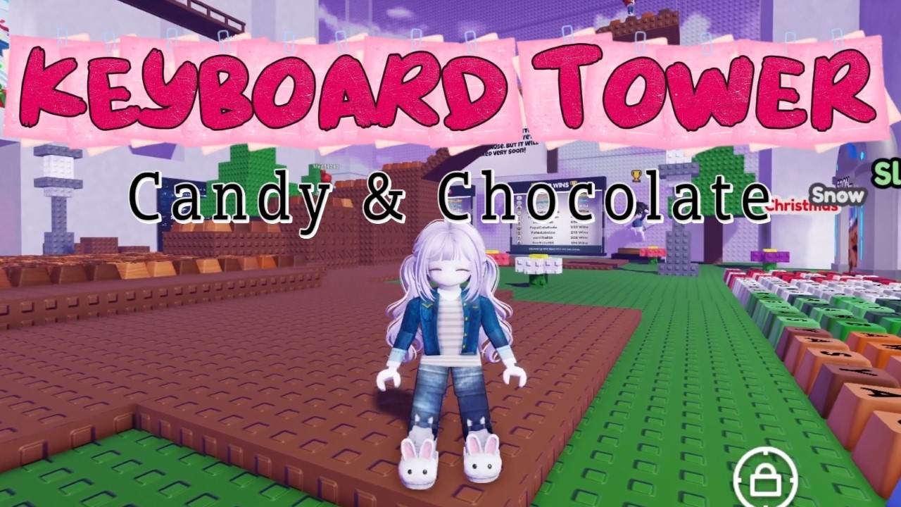 roblox asmr🍭 Keyboard Tower Candy & Chocolate🍫 No Music, Satisfying