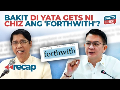 Framer of 1987 Constitution explains meaning of "forthwith"