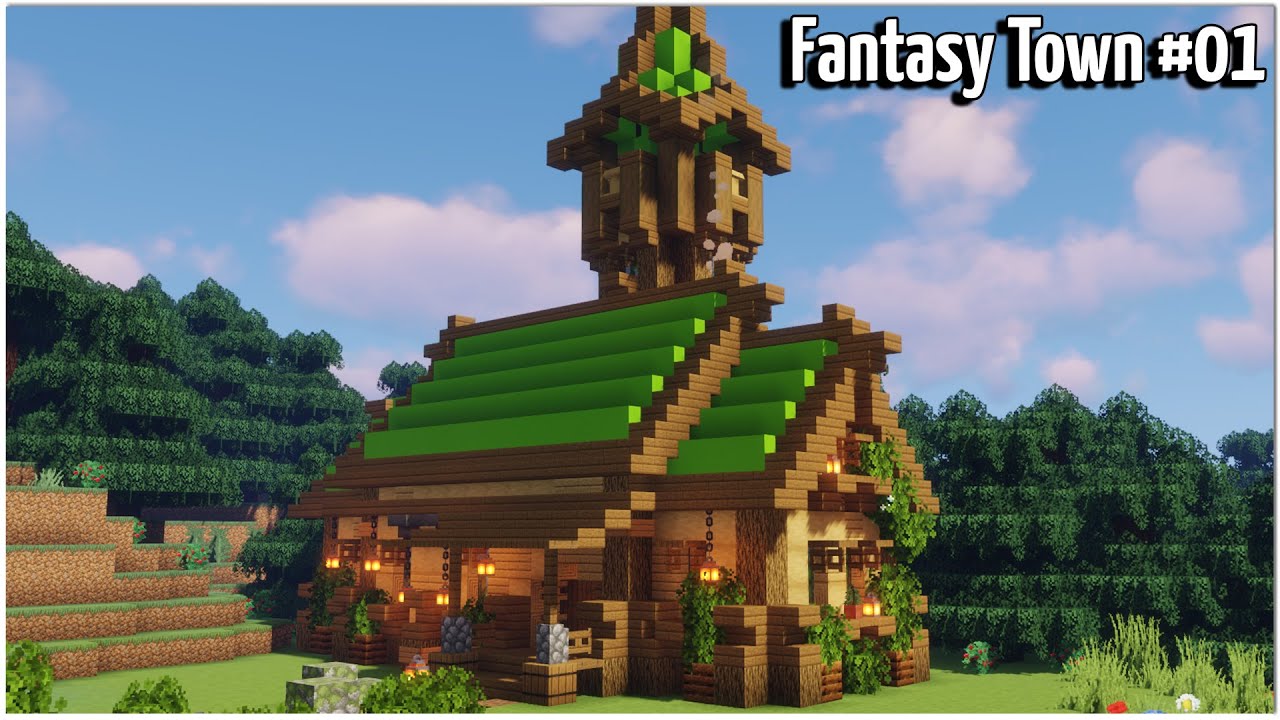 Minecraft Tutorial: Fantasy House of the Scout - Minecraft Builders