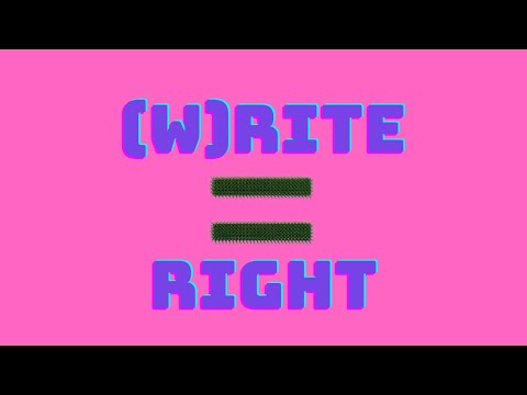 English | Homophones | Write vs Right vs Rite