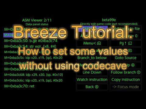 Breeze Tutorial: How to set some values without using codecave