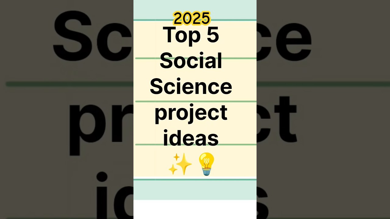 Top 5 Social Science Project Ideas 💡 2025 #schoolproject #socialscienceproject #school #trending