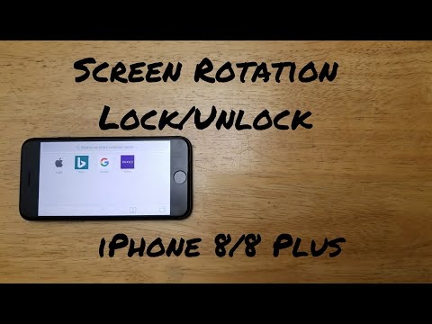How to lock/unlock screen rotation iPhone 8/8 plus