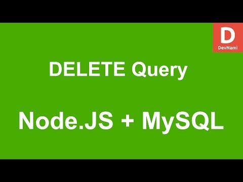 Learn Node JS DELETE Query How to delete data in MySQL Database Table - Mind Luster