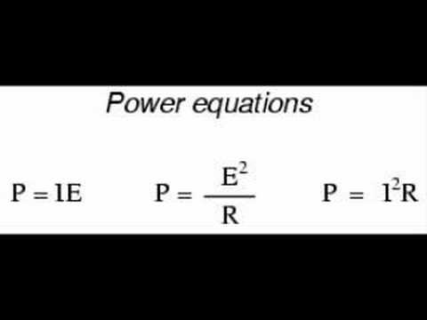 Electric Power Formulae