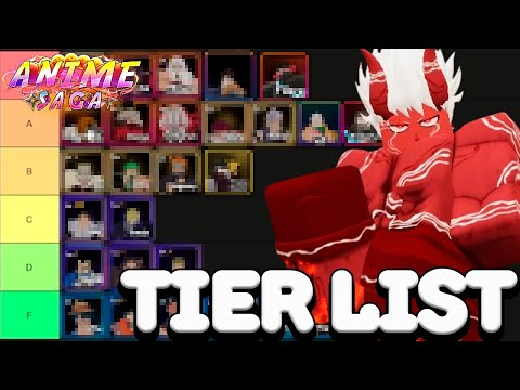 TIER LIST DOS MELHORES PERSONAGENS ANIME SAGA