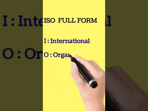 I.S.O full form | full form of ISO | #fullform
