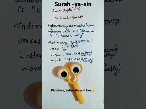 surah Ya-sin meaning, words, letters and words