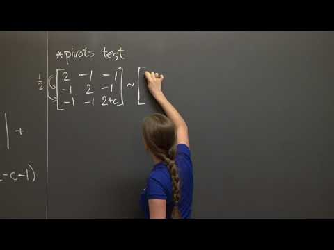 Positive Definite Matrices and Minima