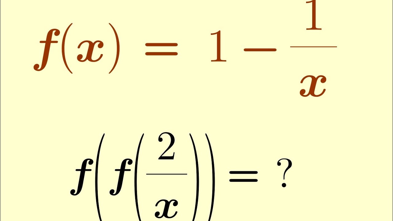 A functional equation for University interview !