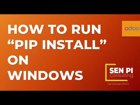 How to run PIP INSTALL on Windows -Odoo