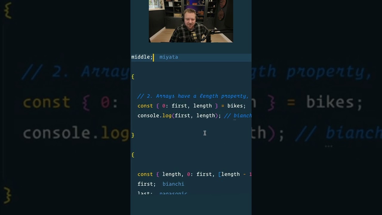 Some Array destructuring tricks. #shorts