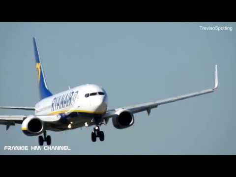 Airplanes landing and take offs | Plane spotting Treviso | Boeing 737-800 Ryanair