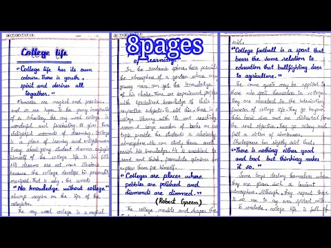 Essay on "College life" in english with quotations||pleasure of college life essay