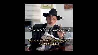 Parashat Chemot 5783 (2023) - Message du Rav avant Shabbat - ToratHaim
