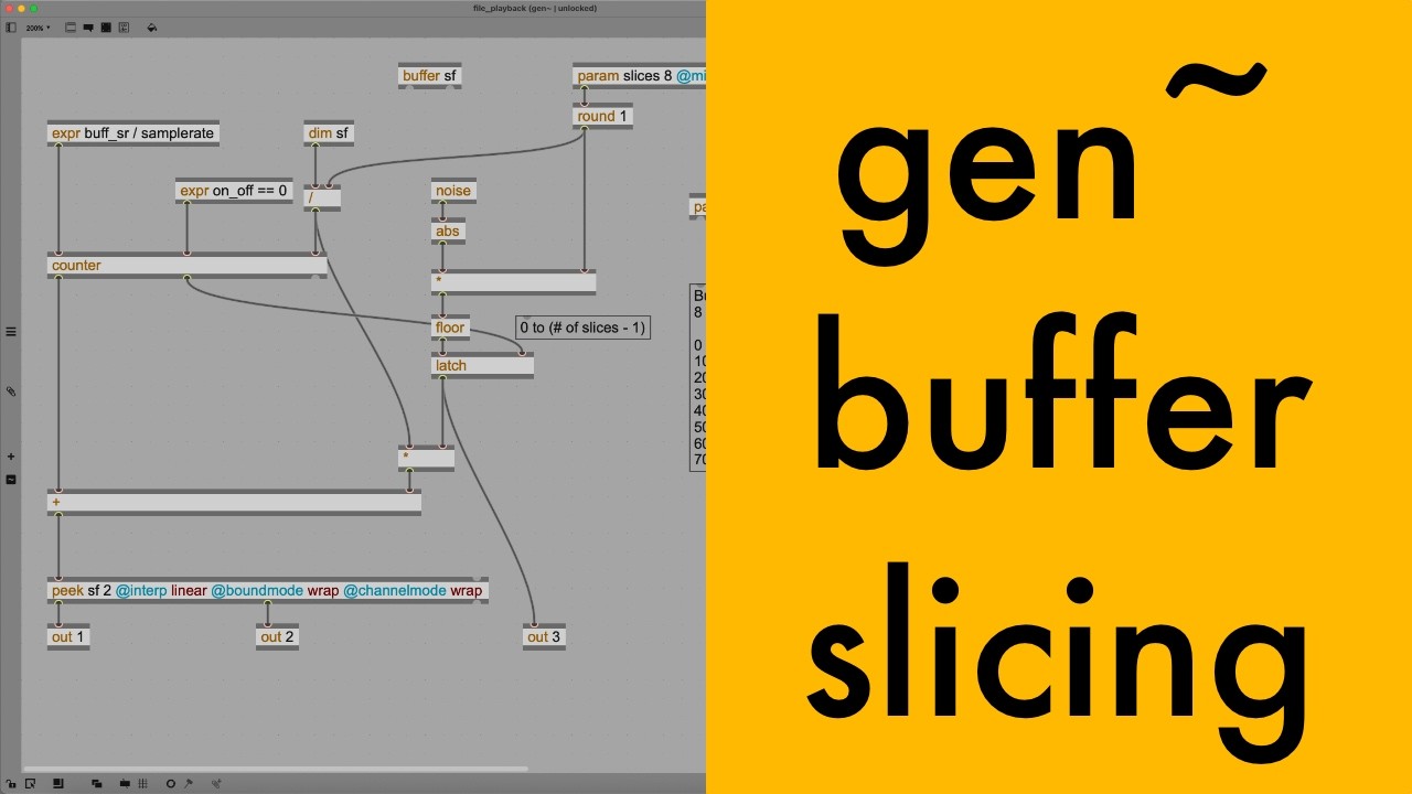 gen~ Buffer Slicing [Max/MSP Tutorial]