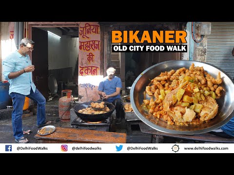 Bikaner Old City Food Walk | Kesariya FENI + Dal Kachori + GUJIYA Dahi Vada + GHAAL ke Laddoo