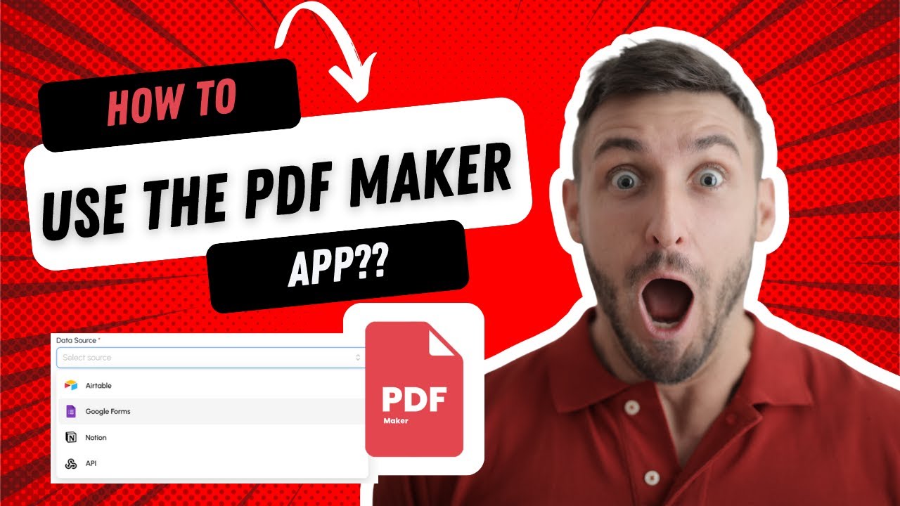 How to use the PDF Maker App?
