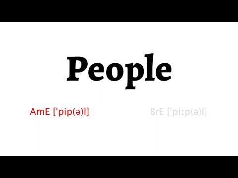 How to Pronounce people in American English and British English