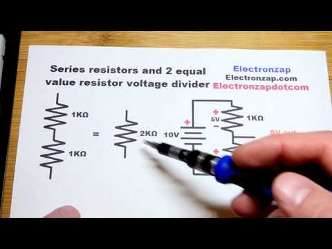 Series resistors and their use as a voltage divider with multimeter measurements