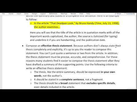 How to Write the Summary for Wrongful Convictions Article