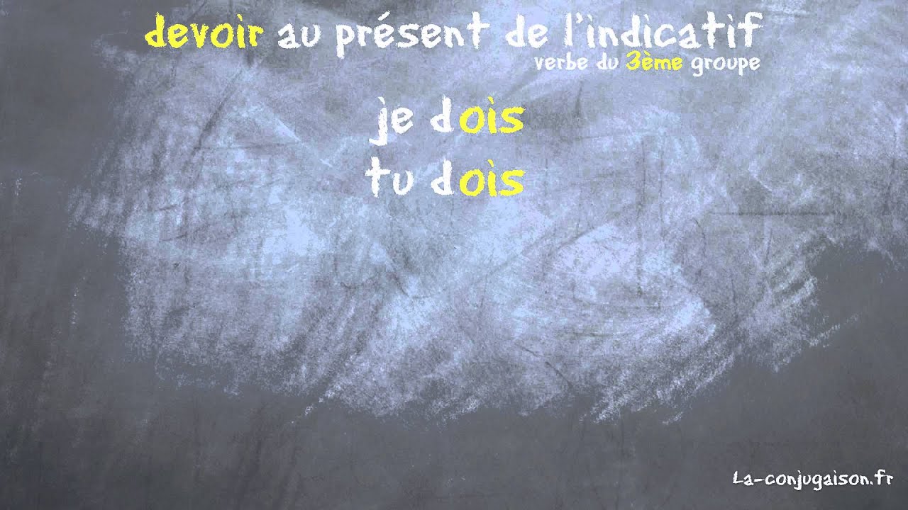 devoir au présent de l'indicatif - La-conjugaison.fr